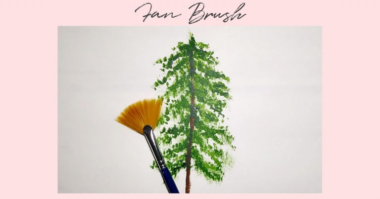 How to Paint Pine Trees In 5 Easy Steps (Using 5 Different Brushes) - Squishing Paint