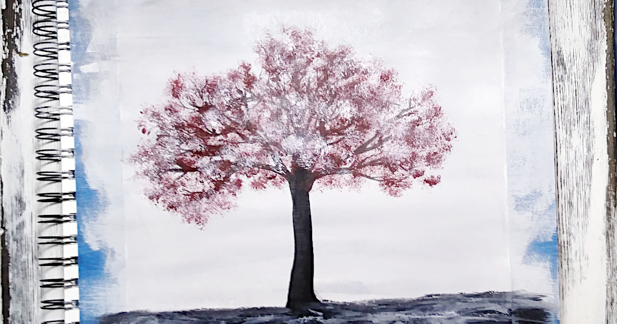 How to Paint an Easy Fall Tree for Beginners - Squishing Paint