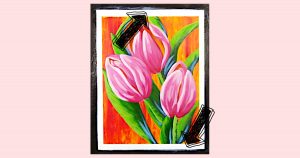 How To Mount Paper On Canvas - Squishing Paint